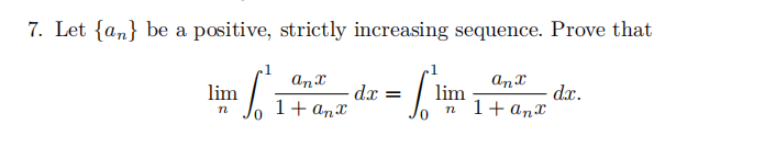 Solved Let {an} ﻿be a positive, strictly increasing | Chegg.com