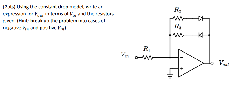 Solved (2pts) Using the constant drop model, write an | Chegg.com