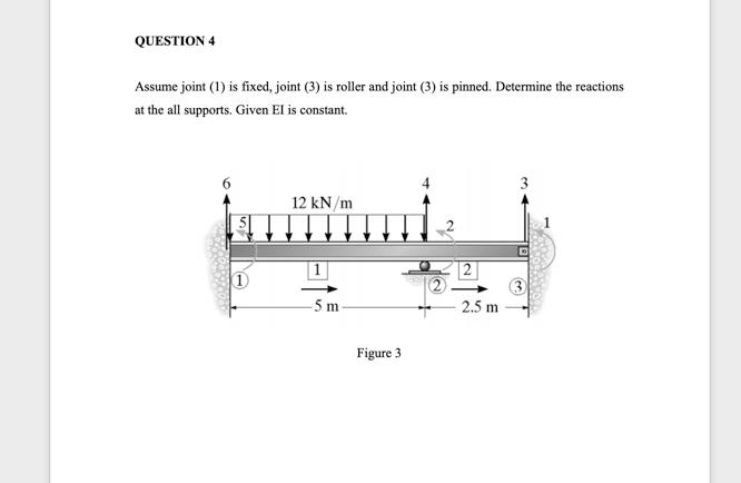 Solved QUESTION 4 Assume joint (1) is fixed, joint (3) is | Chegg.com