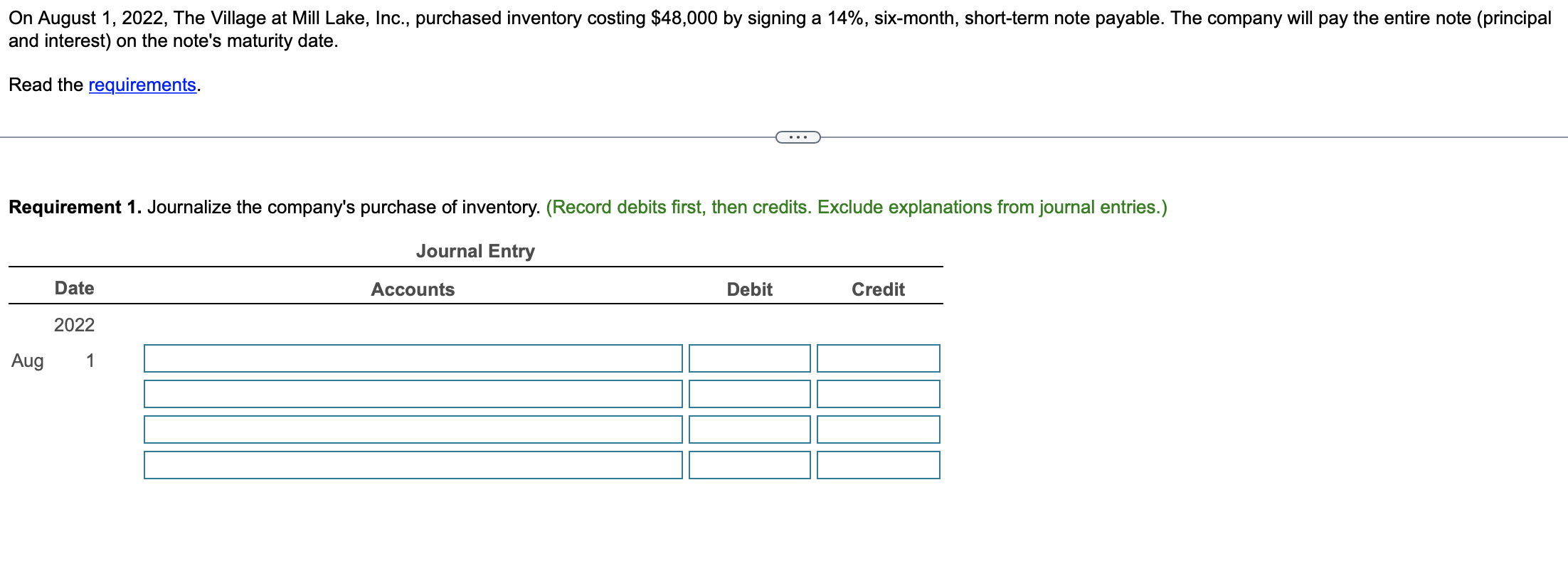 Solved Requirements 1. Journalize the company's purchase of | Chegg.com