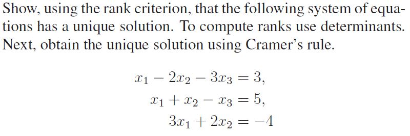 Solved Show, using the rank criterion, that the following | Chegg.com