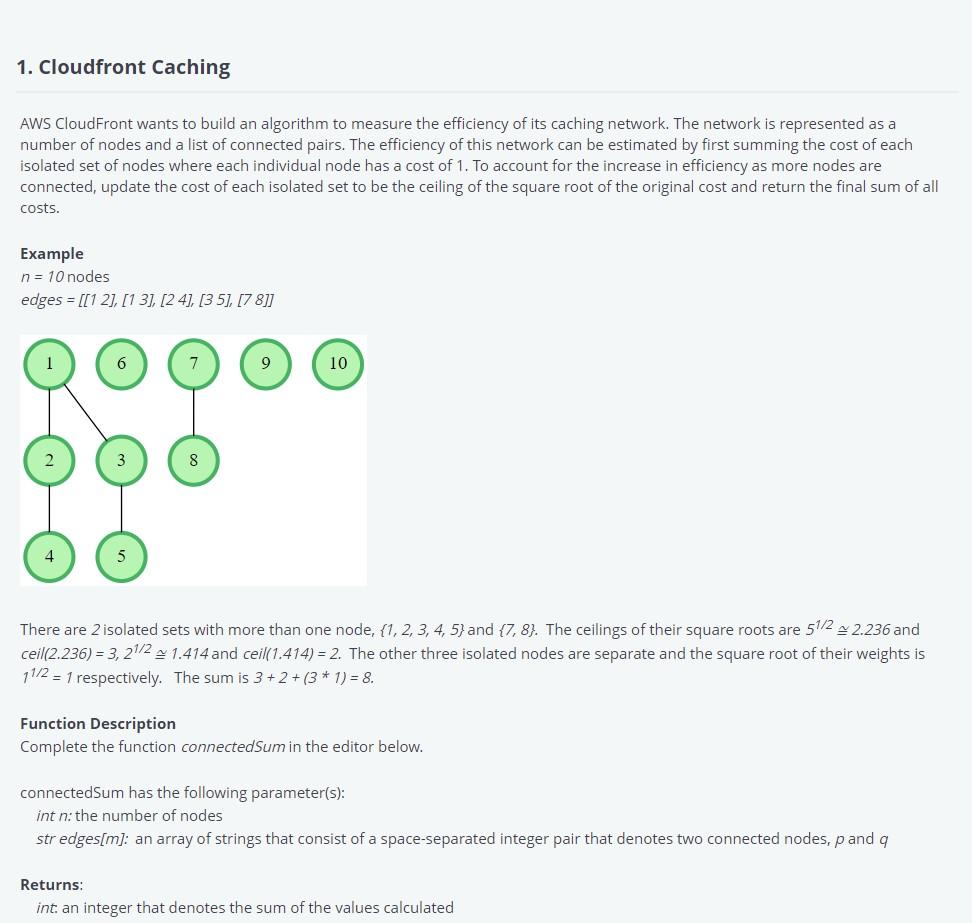Solved 1. Cloudfront Caching AWS CloudFront wants to build | Chegg.com