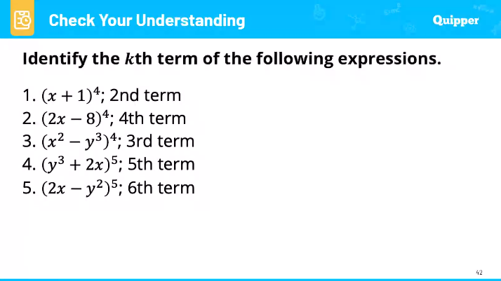 Solved Check Your Understanding Quipper Identify the kth | Chegg.com