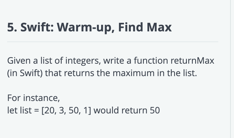 Solved Given a list of integers, write a function returnMax | Chegg.com