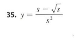 Solved Differentiate y = s - Squareroot s/s^2 | Chegg.com