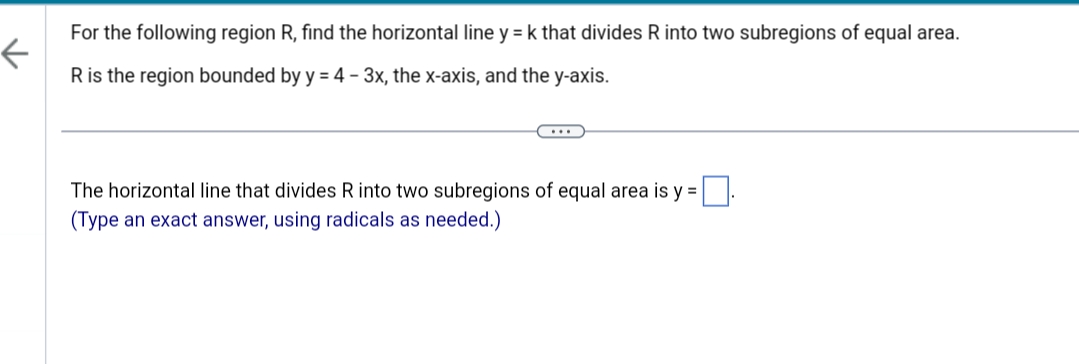 Solved For the following region R, find the horizontal line | Chegg.com Solved For the following region R, find the horizontal line | Chegg.com