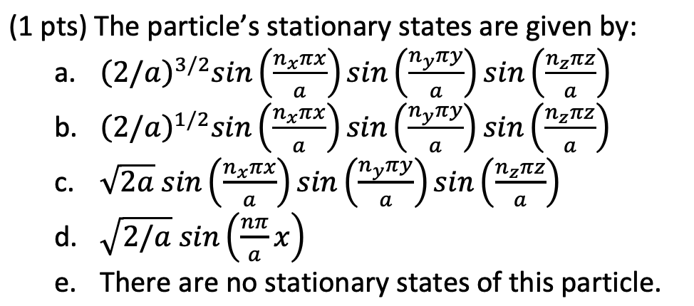 Solved Quantum Physics blank filling and multiple choice | Chegg.com