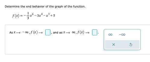 Solved Determine the end behavior of the graph of the | Chegg.com