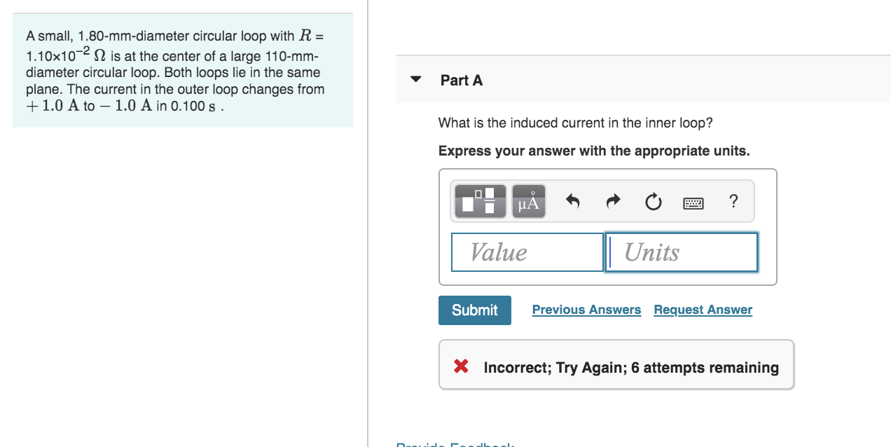 Solved A small, 1.80-mm-diameter circular loop with R = | Chegg.com