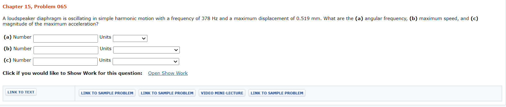 Solved Chapter 15, Problem 065 A loudspeaker diaphragm is | Chegg.com