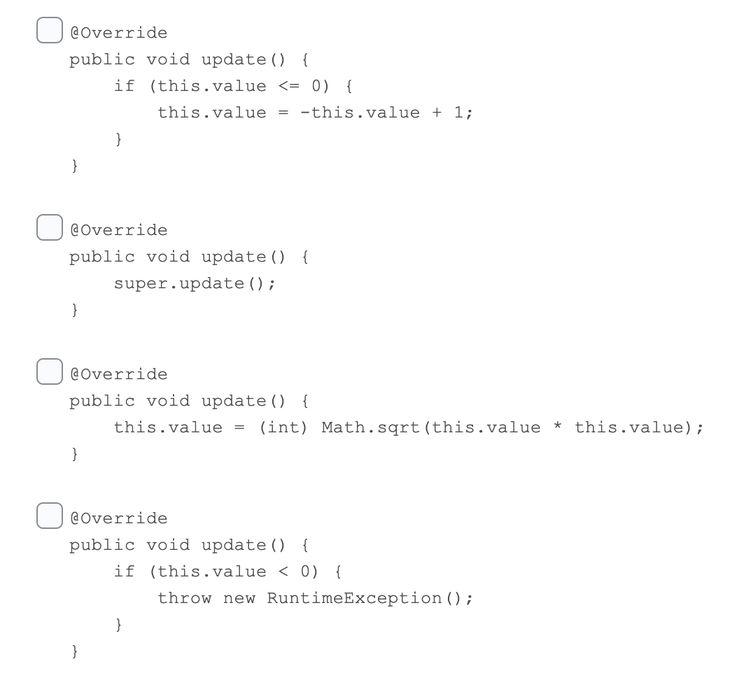 Solved Question 12 (2 points) Saved Consider a superclass A | Chegg.com