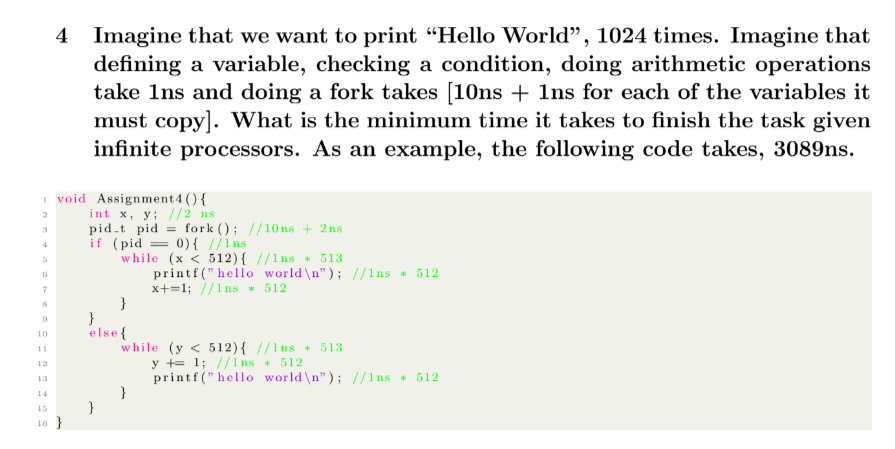 Solved 4 Imagine that we want to print "Hello World", 1024 | Chegg.com