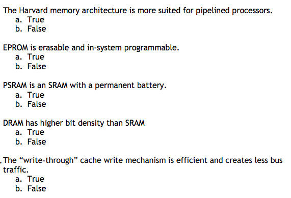 Solved The Harvard memory architecture is more suited for | Chegg.com