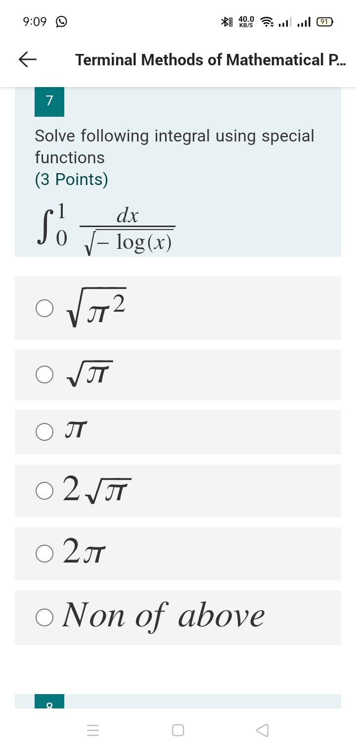 Solved 9:09 40.0 KB/S Terminal Methods of Mathematical P... | Chegg.com