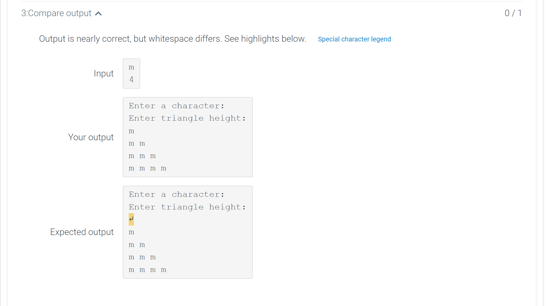 Solved This program will output a right triangle based on | Chegg.com