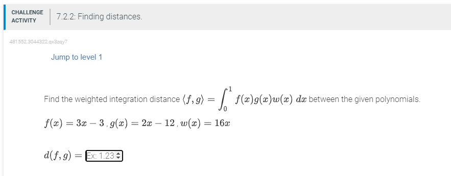 Solved Jump to level 1 Find the weighted integration | Chegg.com