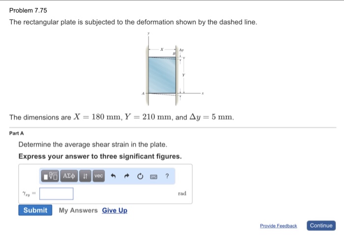 Solved The rectangular plate is subjected to the deformation | Chegg.com