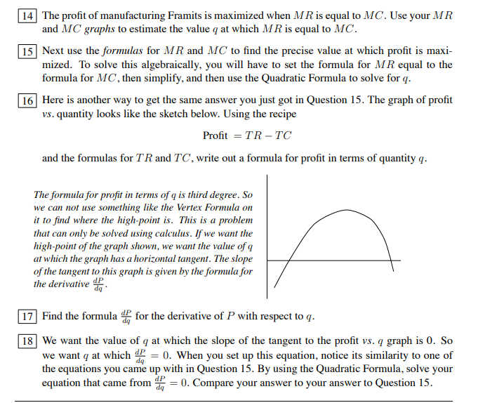 Solved Worksheet #10 Using the Marginal Revenue and Marginal | Chegg.com