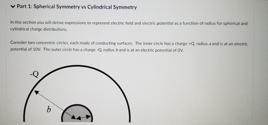 Solved Part 1: Spherical Symmetry vs Cylindrical Symmetry In | Chegg.com