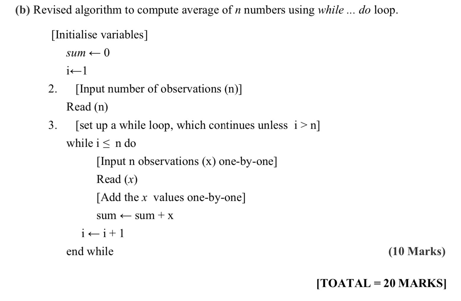 Solved SECTION B QUESTION THREE (a) Compute and display the | Chegg.com