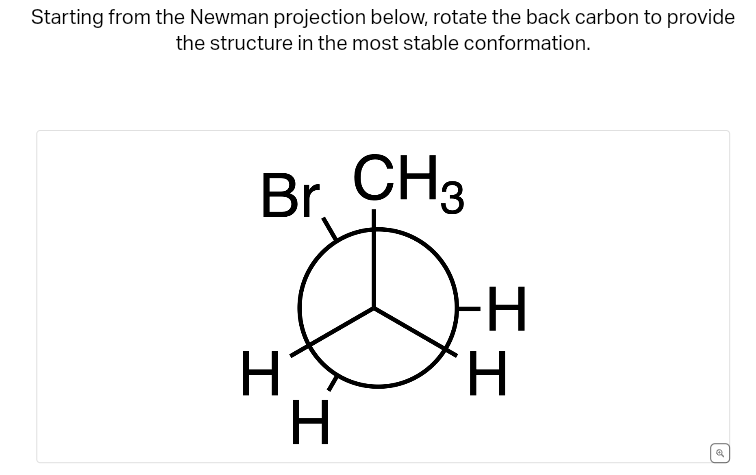 Solved Starting from the Newman projection below, rotate the | Chegg.com