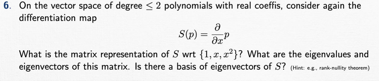Solved On the vector space of degree ≤2 polynomials with | Chegg.com