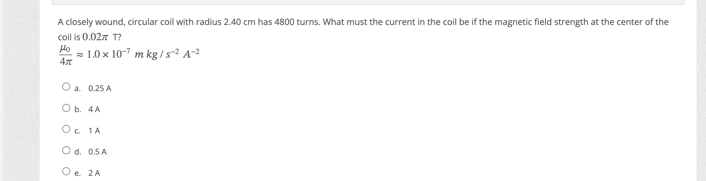 Solved A closely wound, circular coil with radius 2.40 cm | Chegg.com