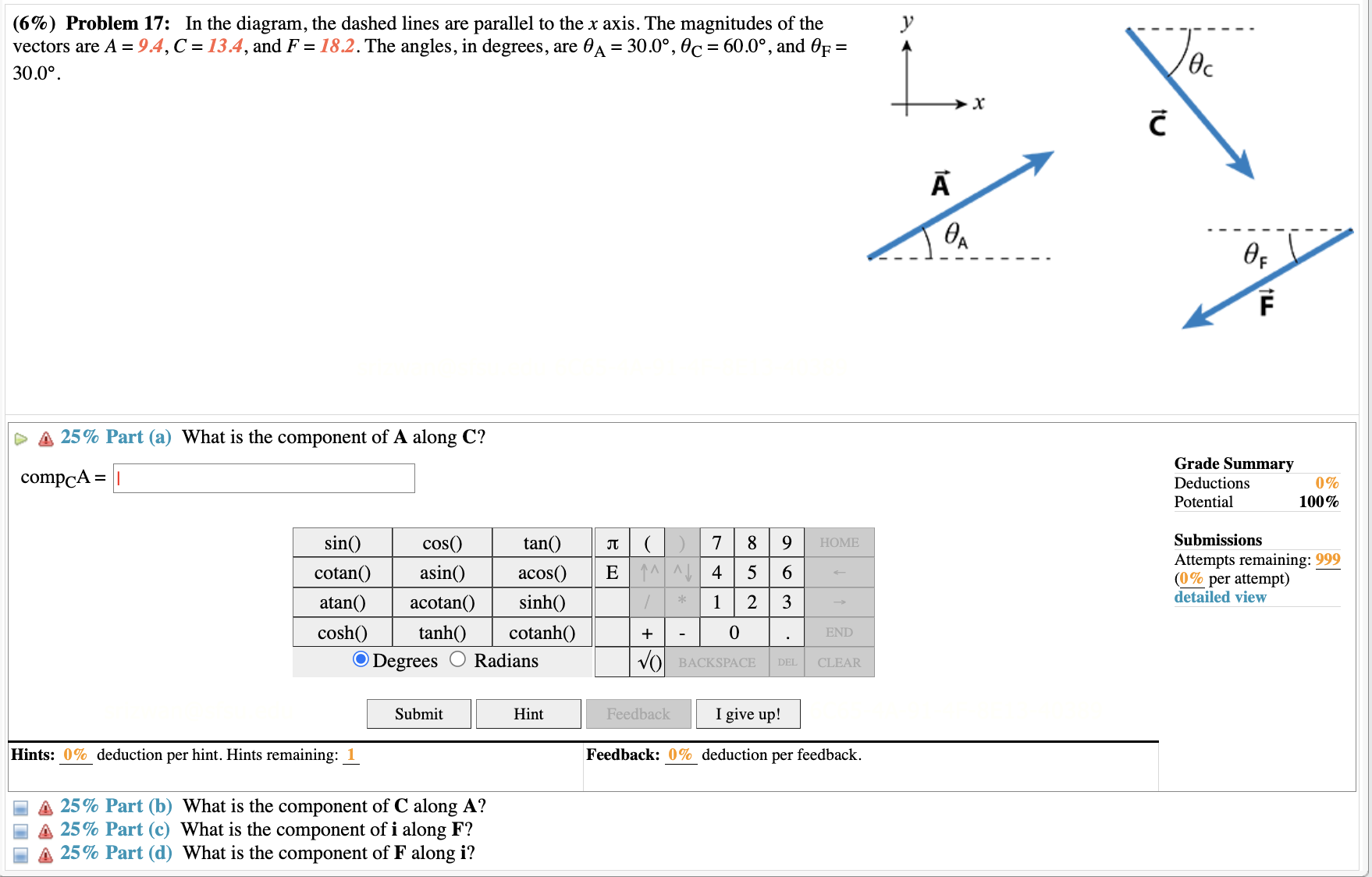 Solved (6\%) Problem 17: In the diagram, the dashed lines | Chegg.com