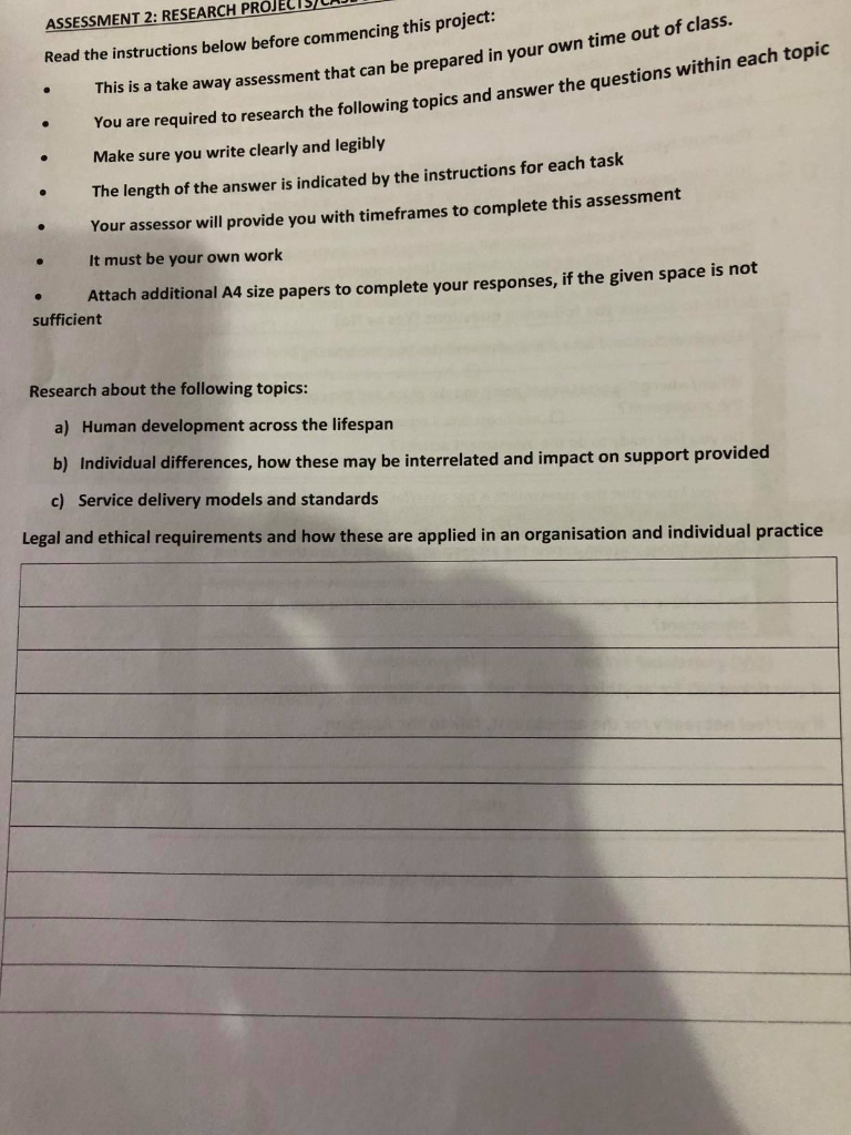 Solved This is a take away assessment that can be prepared | Chegg.com