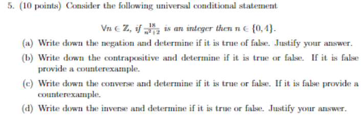 Solved 5. (10 points) Consider the following universal | Chegg.com