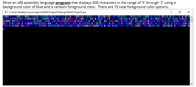 Write an x86 assembly language program that displays | Chegg.com