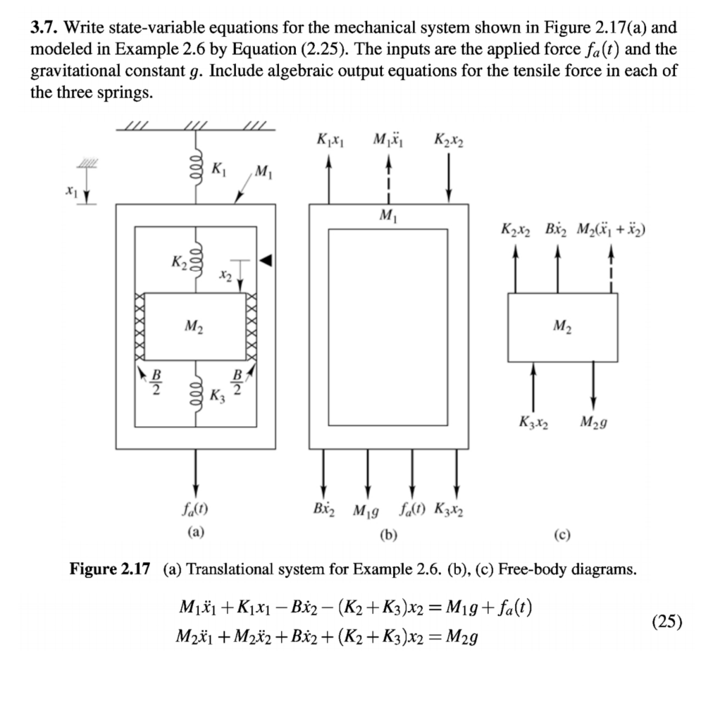 Solved 3.7. Write state-variable equations for the | Chegg.com Solved 3.7. Write state-variable equations for the | Chegg.com