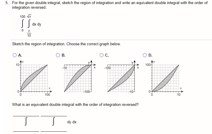 Solved 6. For the given double integral, sketch the region | Chegg.com Solved 6. For the given double integral, sketch the region | Chegg.com