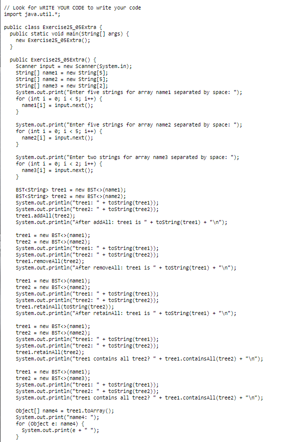 Solved / Look for WRITE YOUR CODE to write your code mport | Chegg.com
