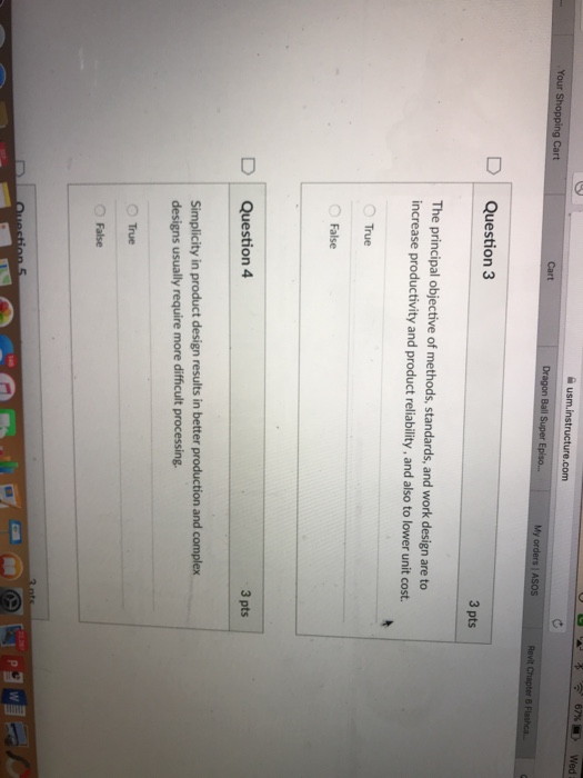 Solved ry Bookmarks Window Help usm.instructure.com ing Cart | Chegg.com