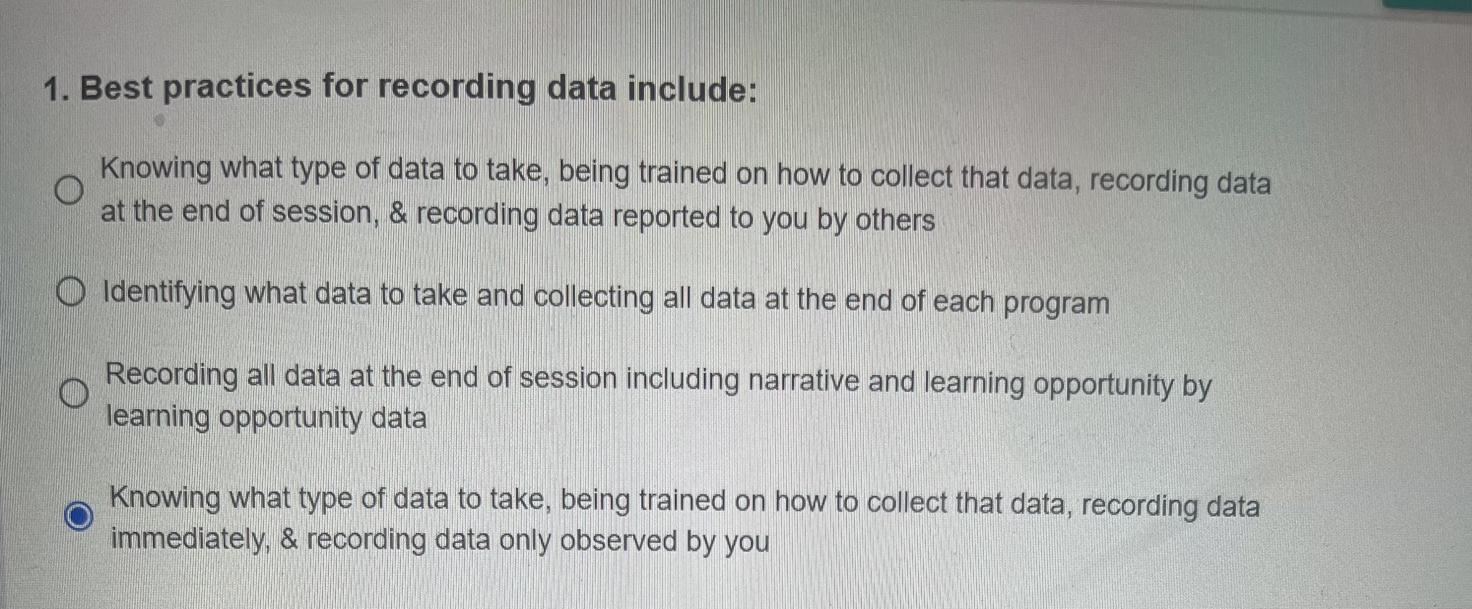 Solved Best practices for recording data include:Knowing | Chegg.com