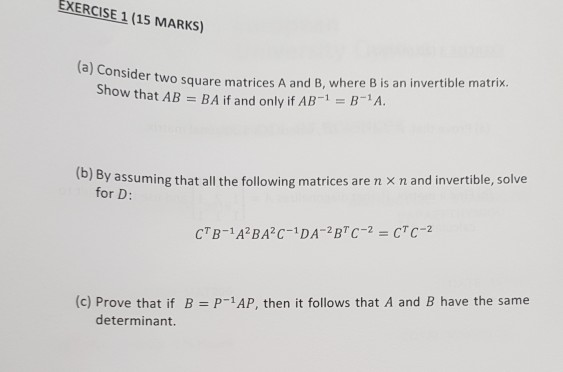 Solved EXERCISE 1 (15 MARKS) (a) Consider two squarem der | Chegg.com