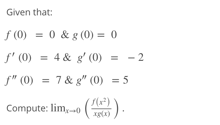 Solved Given that (limit problem): Choices: A. 14 B. 6 C. | Chegg.com
