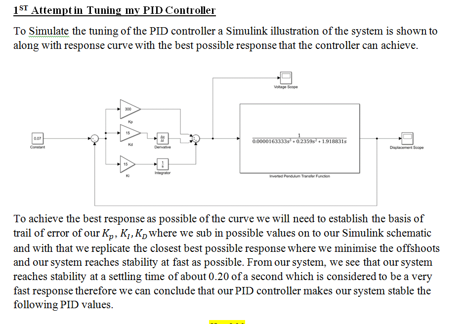 Solved İST Atteinpt in Tuning inv PID Controller To Simulate | Chegg.com
