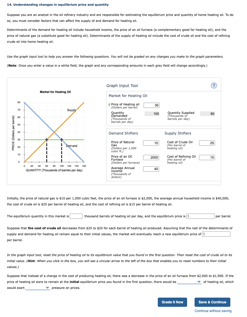 Solved Understanding changes in equilibrium price and | Chegg.com