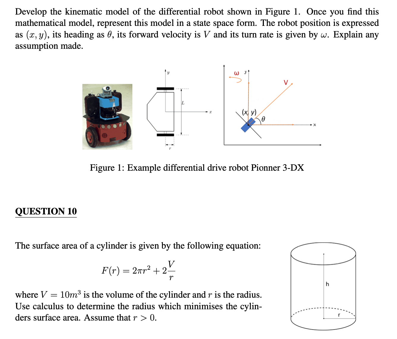 Solved Develop the kinematic model of the differential robot | Chegg.com