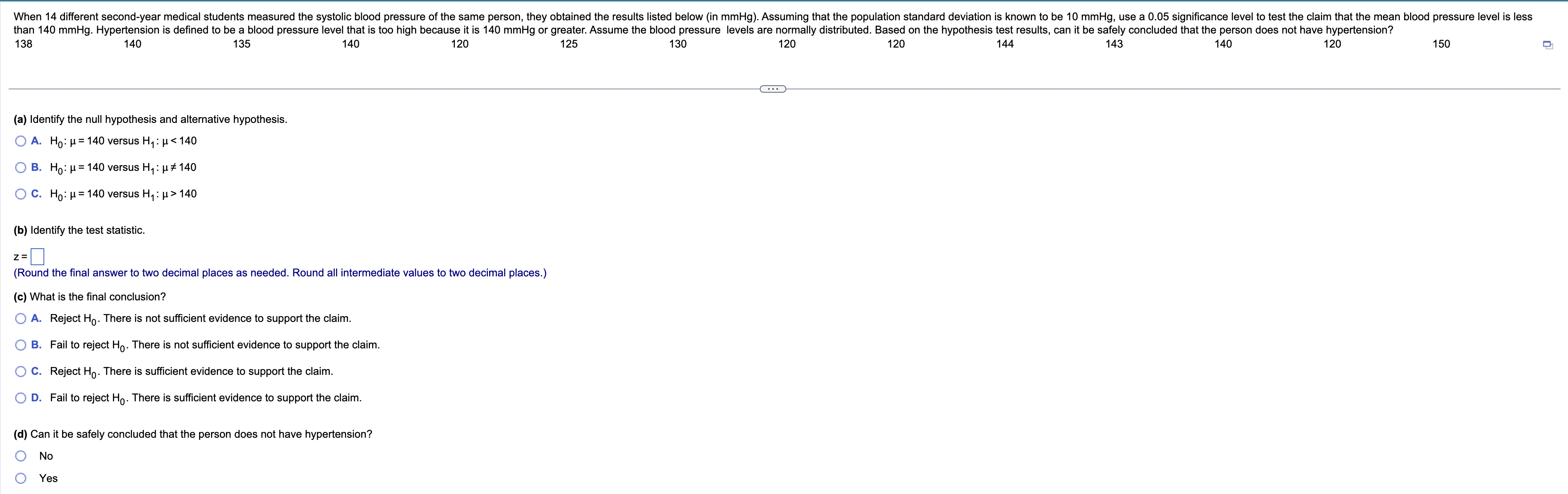 Solved (a) Identify the null hypothesis and alternative | Chegg.com