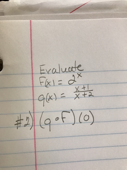 Solved Evaluate F(x) = 2^x q(x) = x + 1/x + 2 (q F) (O) | Chegg.com