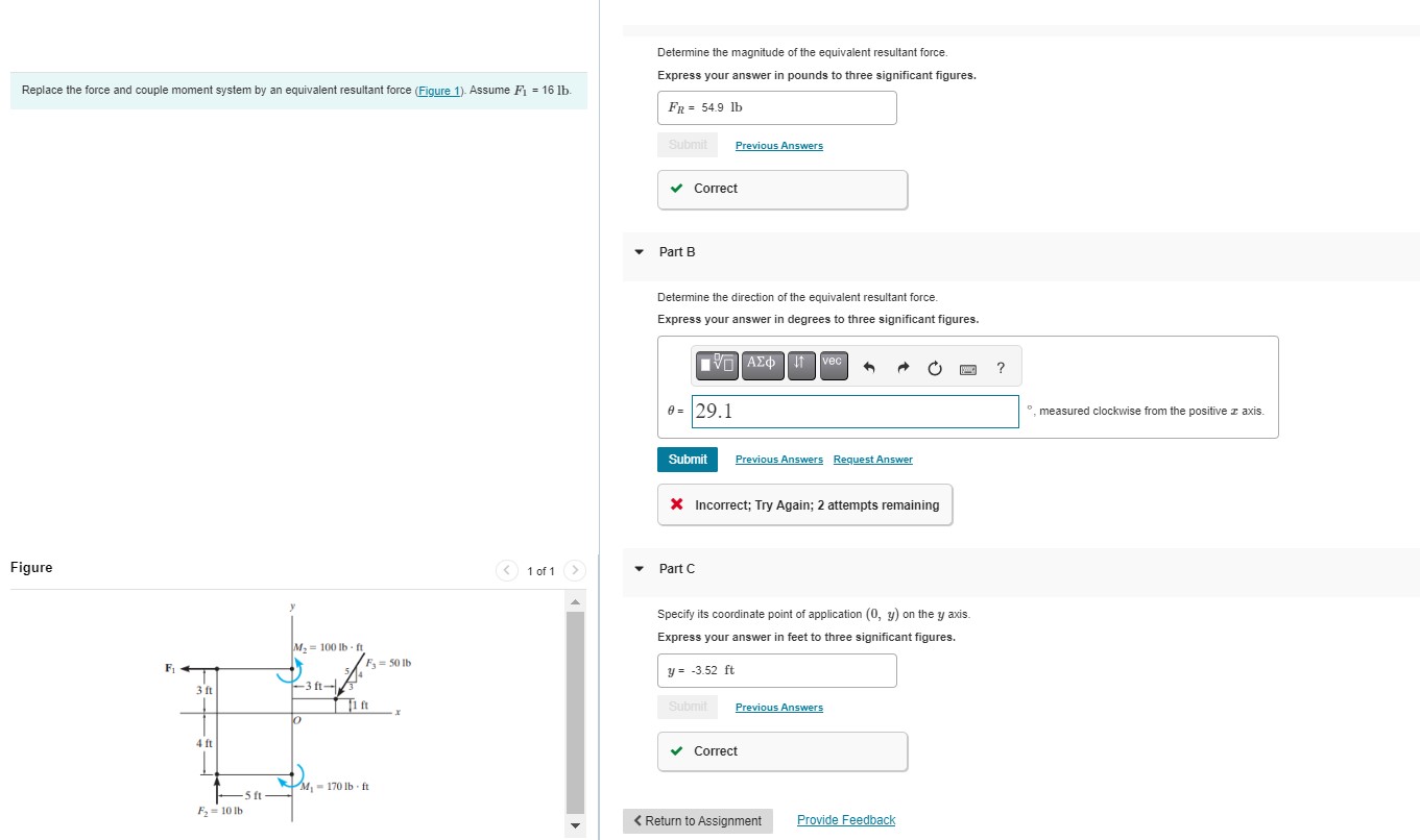 Solved Determine the magnitude of the equivalent resultant | Chegg.com