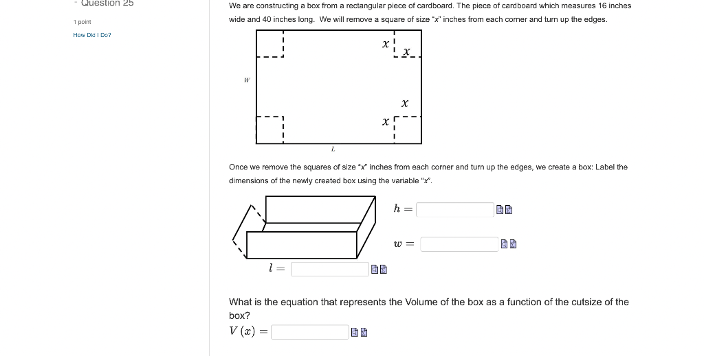 Solved We are constructing a box from a rectangular piece of | Chegg.com