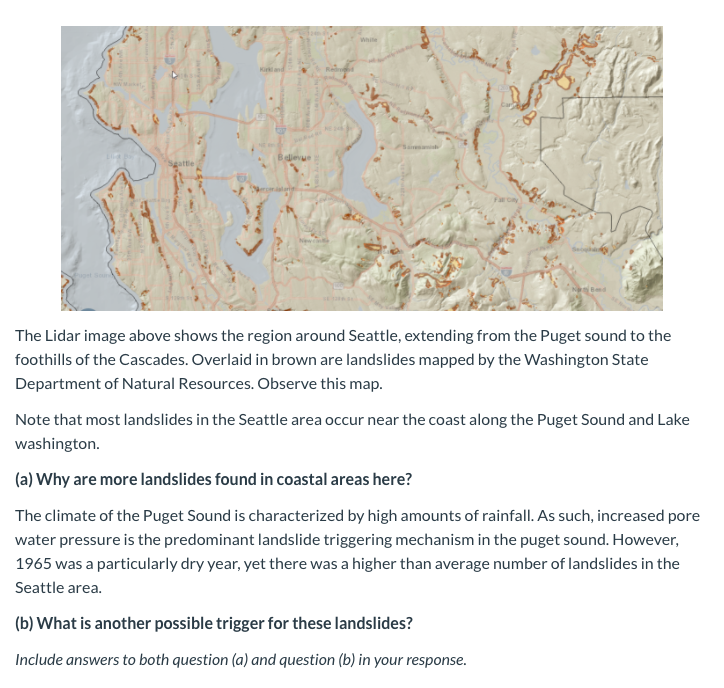 Solved while be Beve 5 The Lidar image above shows the | Chegg.com