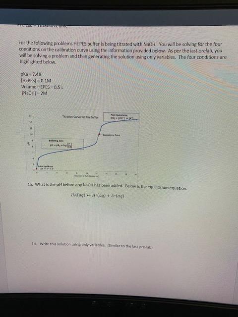 Solved Fot the following problems HEPES buffer is being | Chegg.com