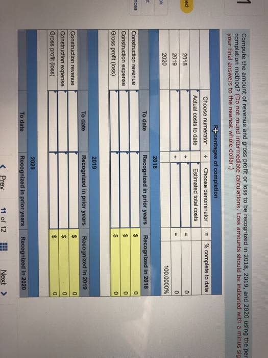 Solved Exercise 5-19 Long-term contract; revenue recognition | Chegg.com