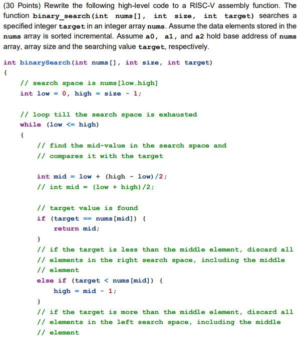 Solved Using only basic RV32I RISC-V Instructions, like add, | Chegg.com