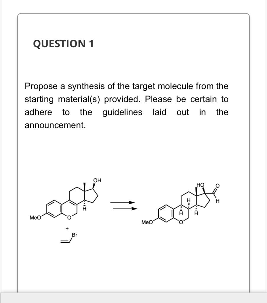 Solved Propose a synthesis of the target molecule from the | Chegg.com